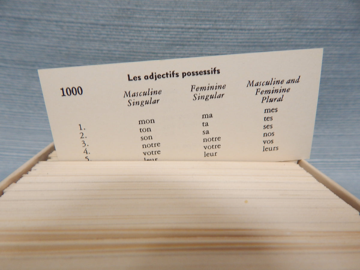 Vintage Vis-Ed French Vocabulary Cards – Second Life Upscale Thrift