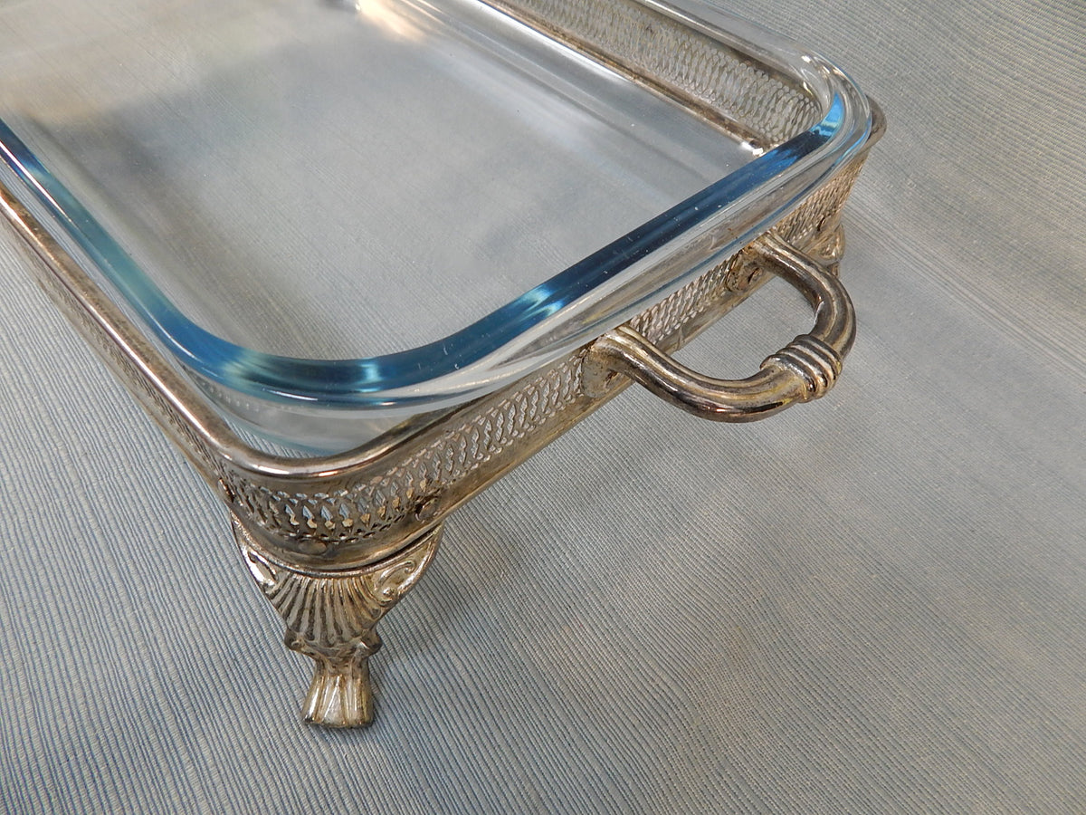 Glass Baking Dishes with Silverplate Stands - Set of 2 – Second Life ...